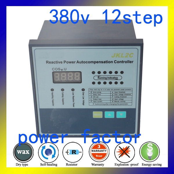 JKL5CF 380V 12step Power factor regulator PFC RVC RPCF Shizuki power ...